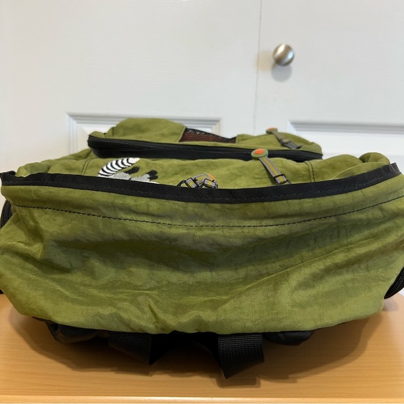 L.L. Bean | Bags | Ll Bean Green Nylon Backpack Raccoon Embroidery ...